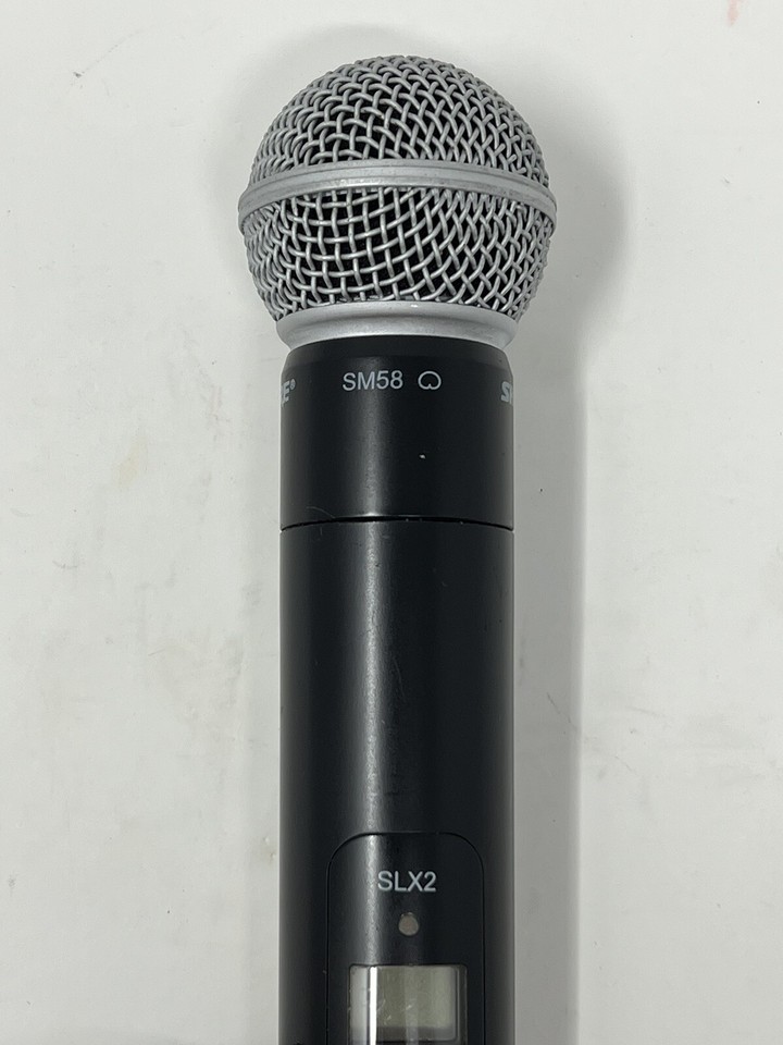 SHURE SLX2 SM58 Wireless Handheld Microphone L4 638-662 MHz - Parts or ...