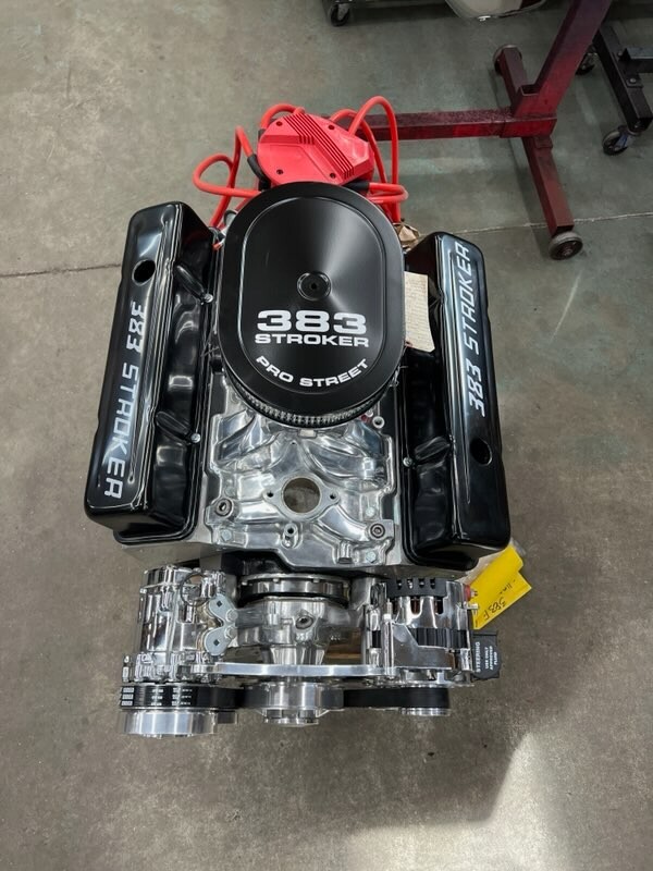 383 stroker motor Chevy crate engine 505hp SBC A/C ROLLER TURN key 383 ...