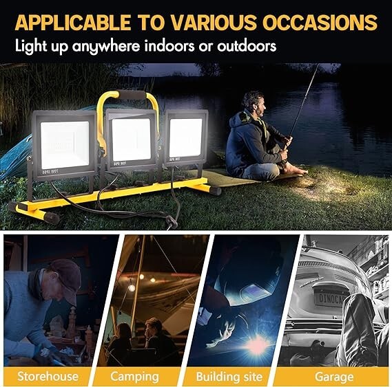 Luces de trabajo de 21000 lúmenes con soporte luz de trabajo LED de 3 cabezales. | eBay