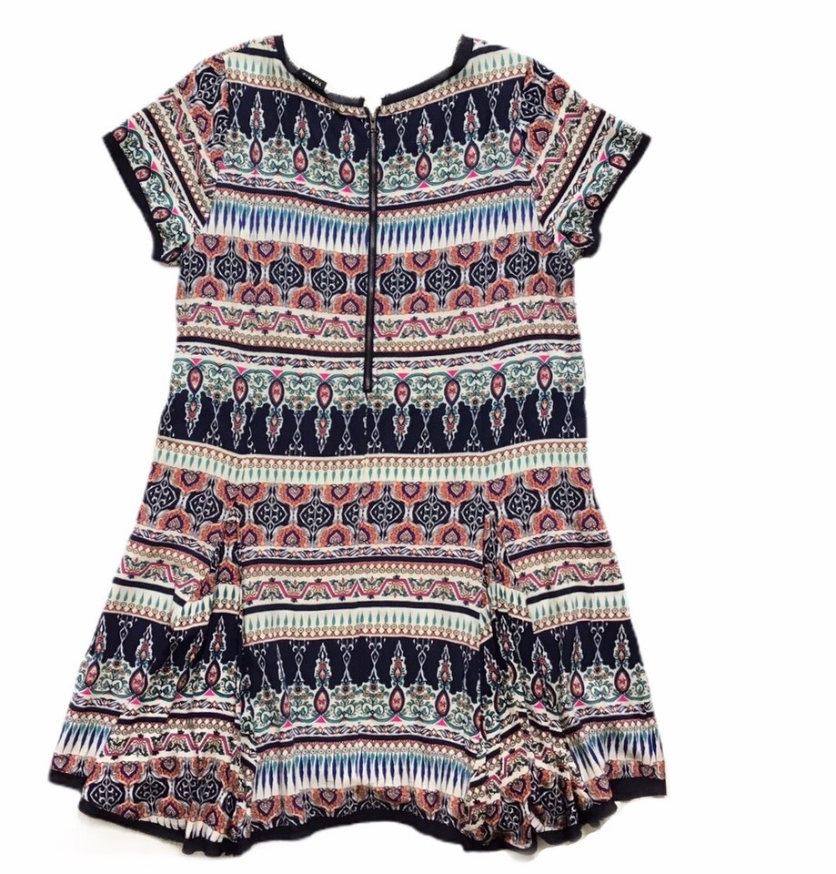 Torrid Womens Sz 0 Multicolor Multiprint Challis Short SleeveTee Dress 10457835 | eBay