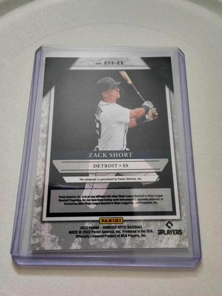 ZACK SHORT 2022 DONRUSS OPTIC #ESS-ZS [ELITE SERIES AUTO]--DETROIT ...
