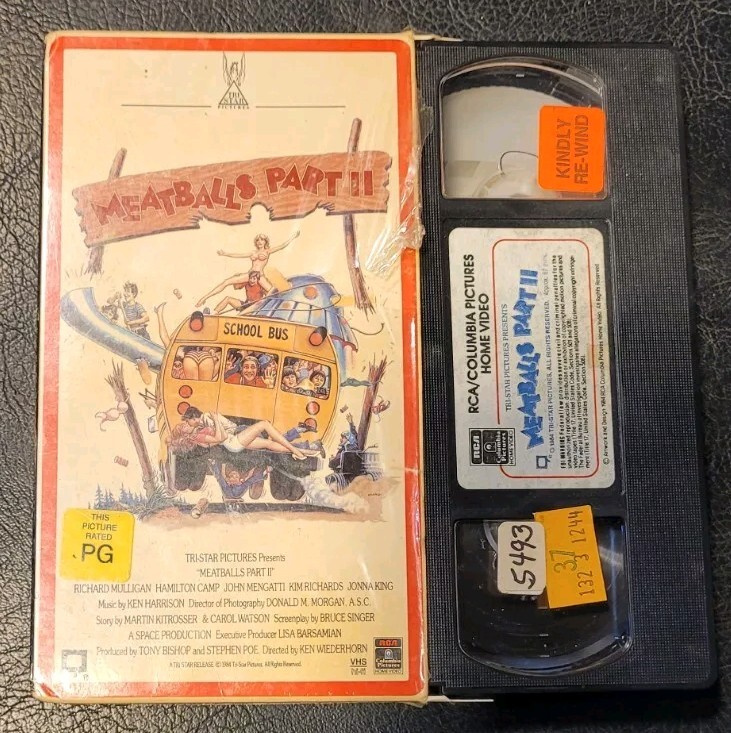 Meatballs Part II (VHS 1985 RCA Columbia) Kim Richards~Paul Rubens~side ...