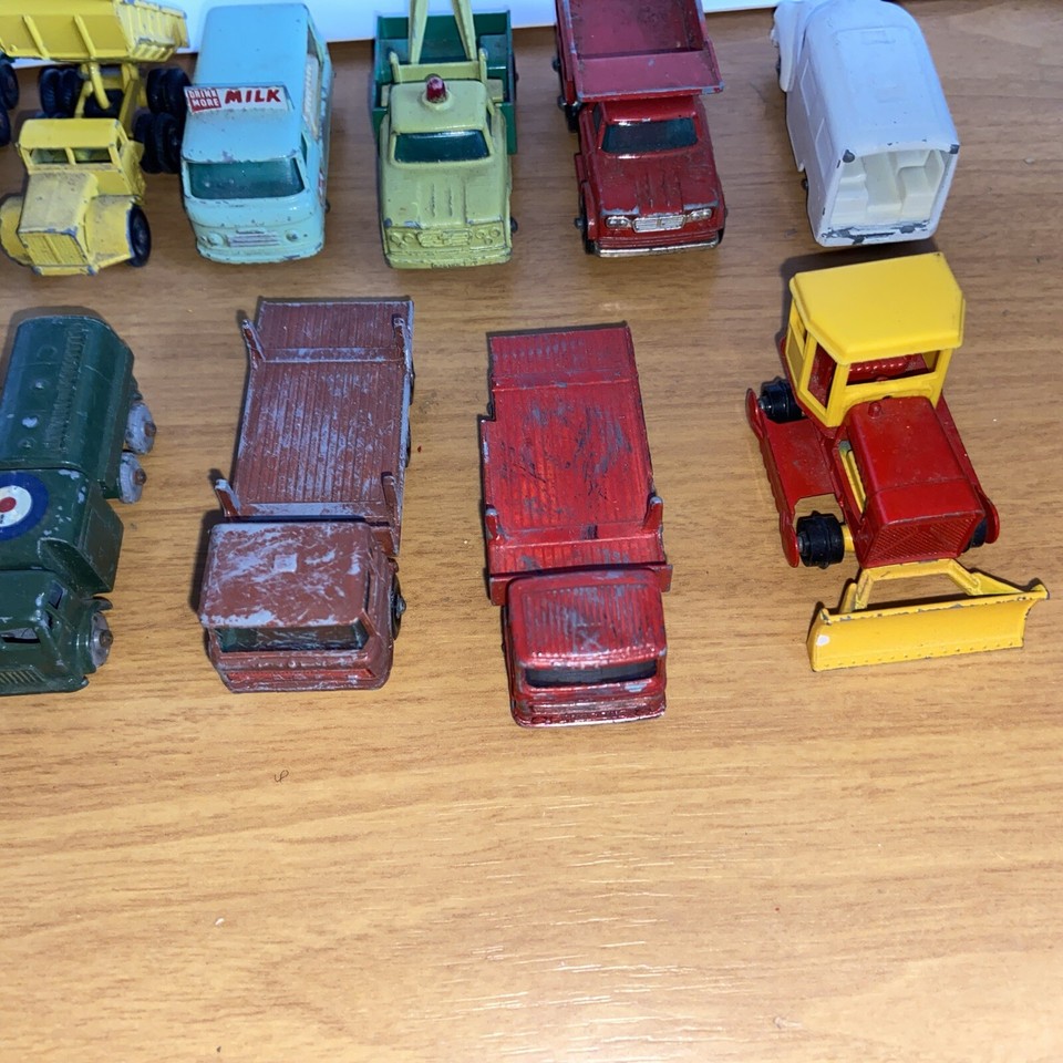 Vintage Collection of Matchbox Toy Cars Lorries Trucks Etc. Bundle ...
