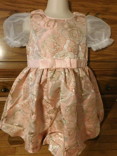 New Multi-Color Puff Sleeves Bubble Hemline Floral Gold Glitter Party ...