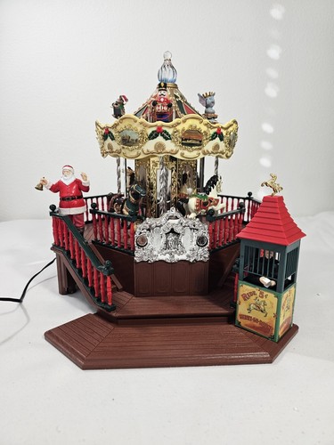 Vintage 98' Maisto Santa's Carousel Park Animated Illuminated Musical ...