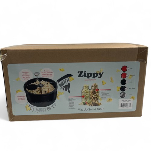 Zippy Pop Stovetop Popcorn Snack Maker Stainless Steel 5.5 Quart New ...