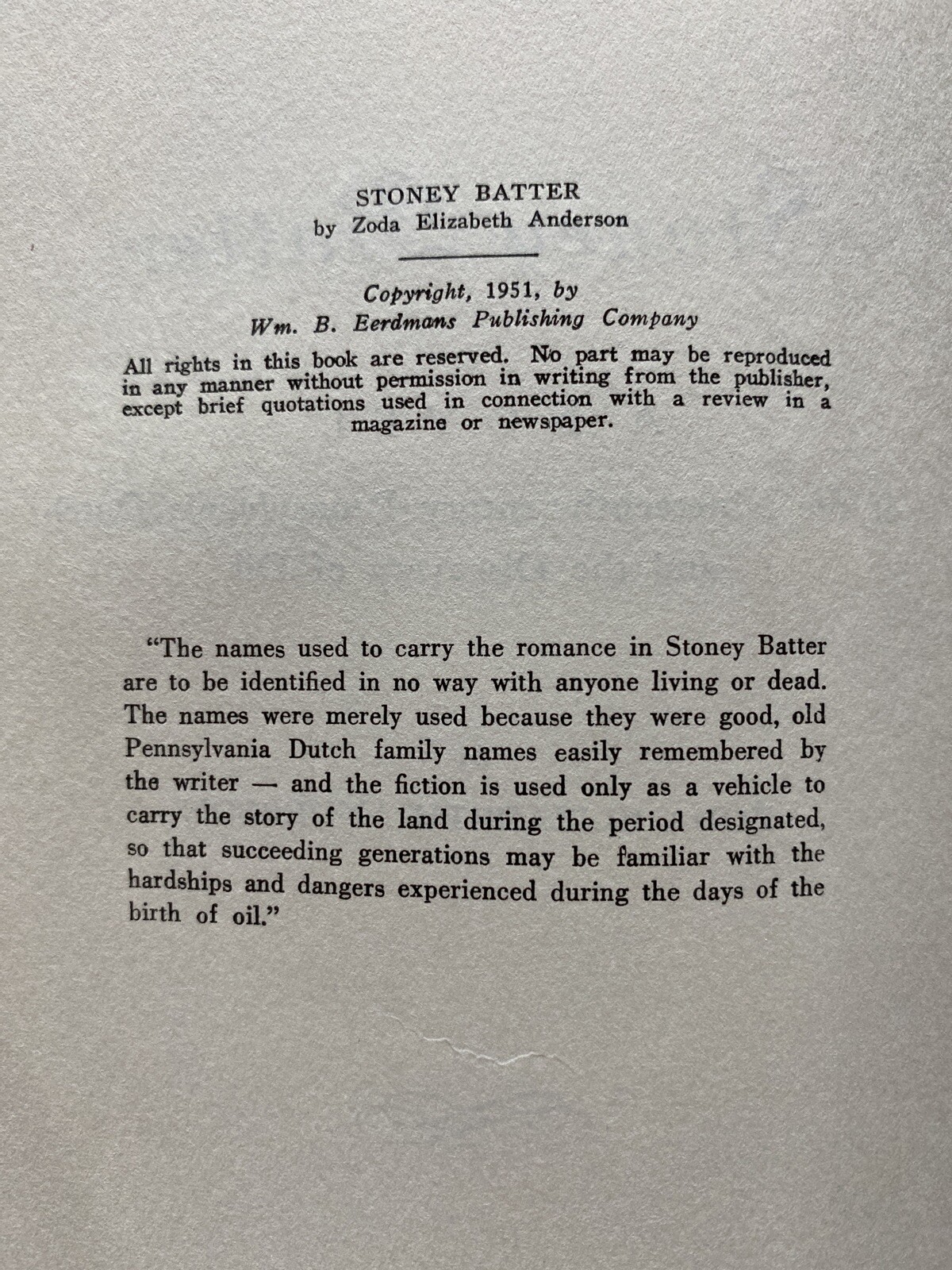 Stoney Batter A Novel Of The 19th Century Pennsylvania Dutch & The ...
