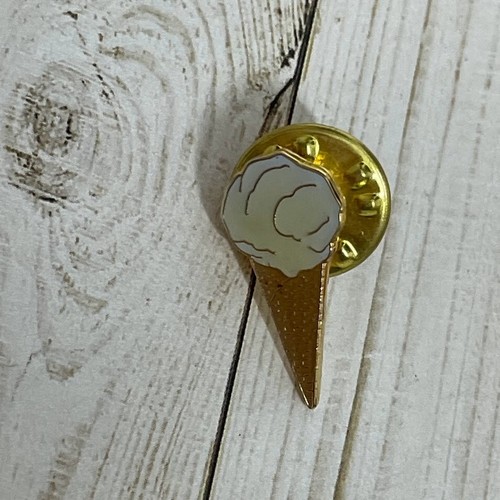 Ice Cream Cone Lapel Pin White Vanilla Small Size | eBay