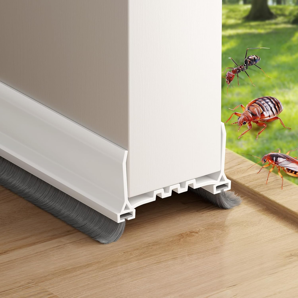 Door Sweep 38" Cuttable, 【Innovative Double-Layer Design with Brush ...