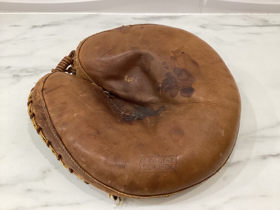 Antique 1910 Goldsmith leather baseball catchers mitt Glove | eBay