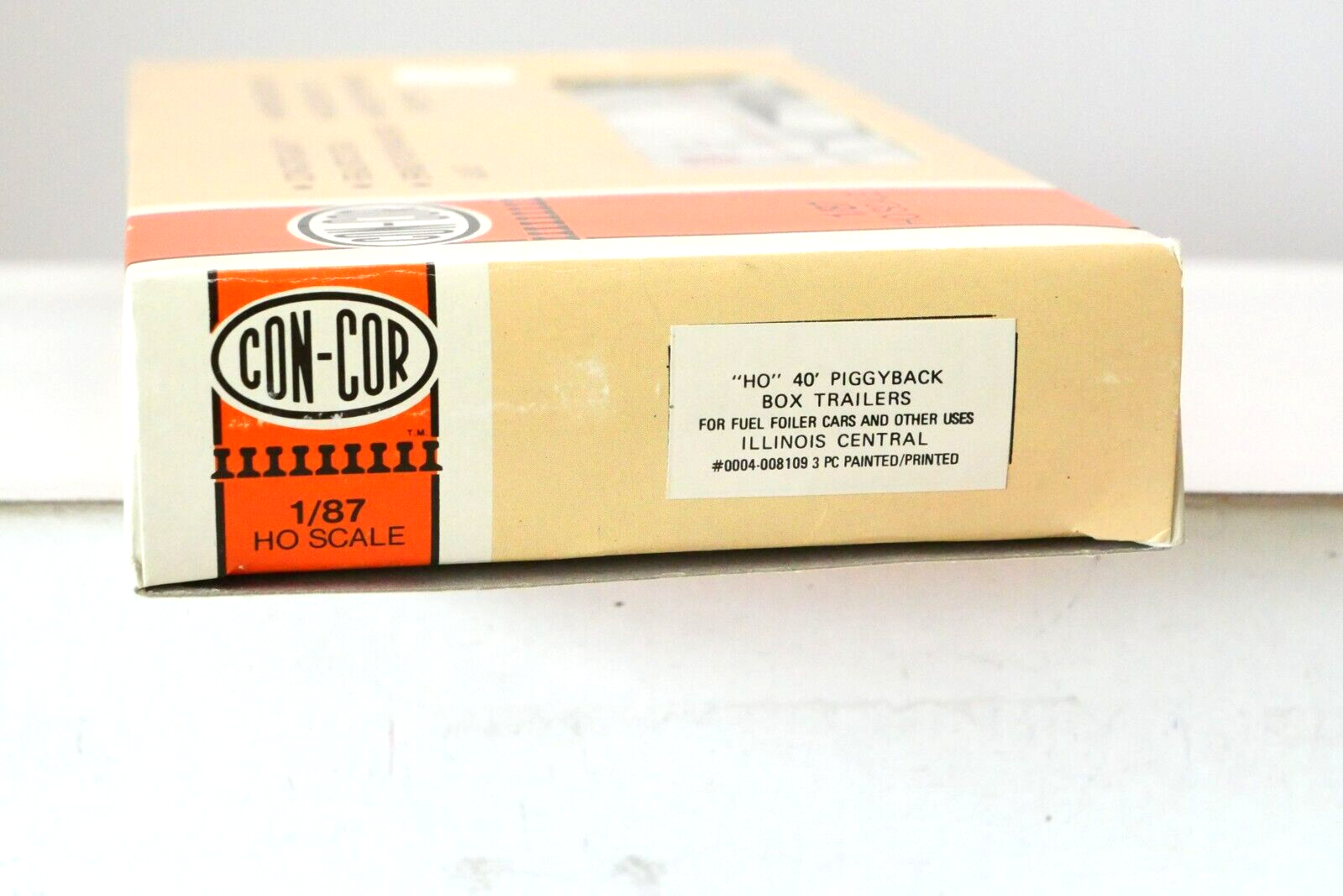 CONCOR HO SCALE MODEL OF A ILLINOIS CENTRAL 40' PIGGYBACK BOX TRAILERS ...