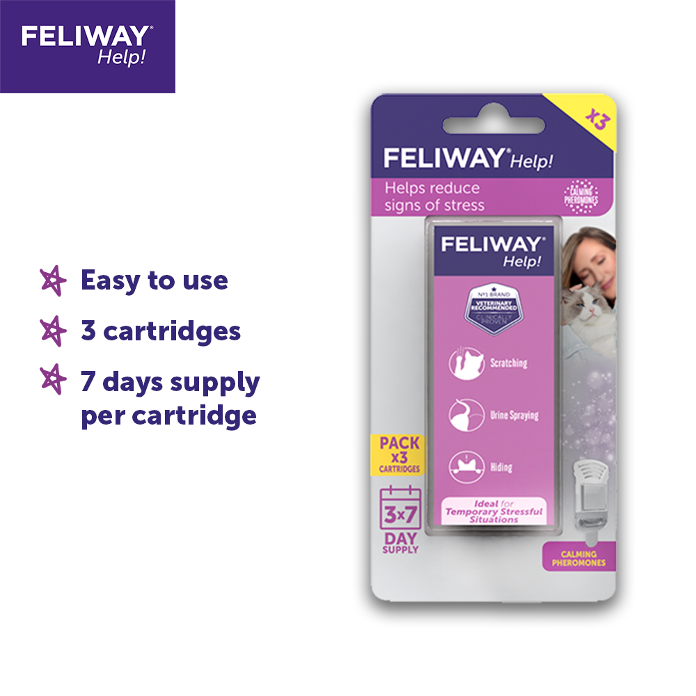 FELIWAY Help Refill Pack - Cat Calming Plug In Stress Anxiety, Pack Of ...