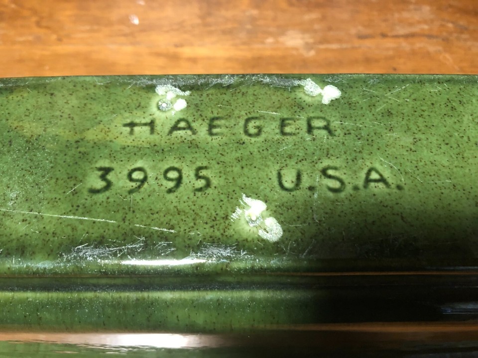 Vintage Ceramic Haeger 3995 Pine Green 11 3/4" x 5" Rectangular Box ...