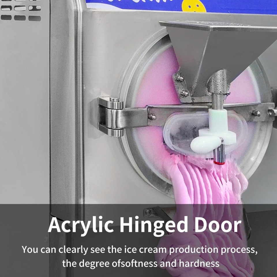 Wixkix 60L/H Italian Ice Machine Gelato Maker Batch Freezer with Faucet ...