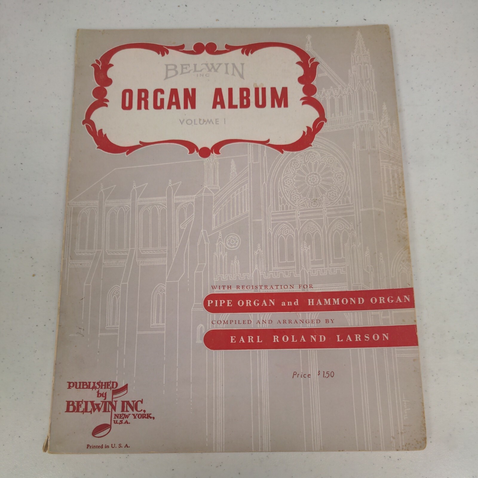 Belwin Organ Album Volume 1 Pipe & Hammond Registration Earl Roland ...
