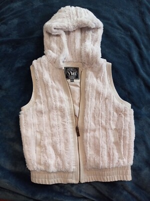 YMI Faux Fur Hooded Vest | eBay
