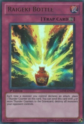 3x Raigeki Bottle - GENF-EN079 - Ultra Rare - Unlimited Edition Lightly ...