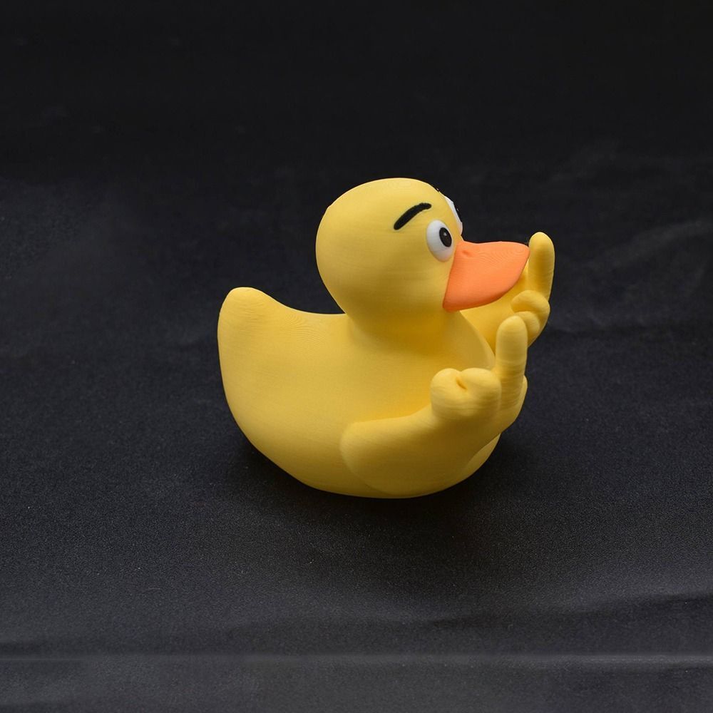 US Flag Pattern Middle Finger Duck Resin Salute Duck Toy Office Home ...