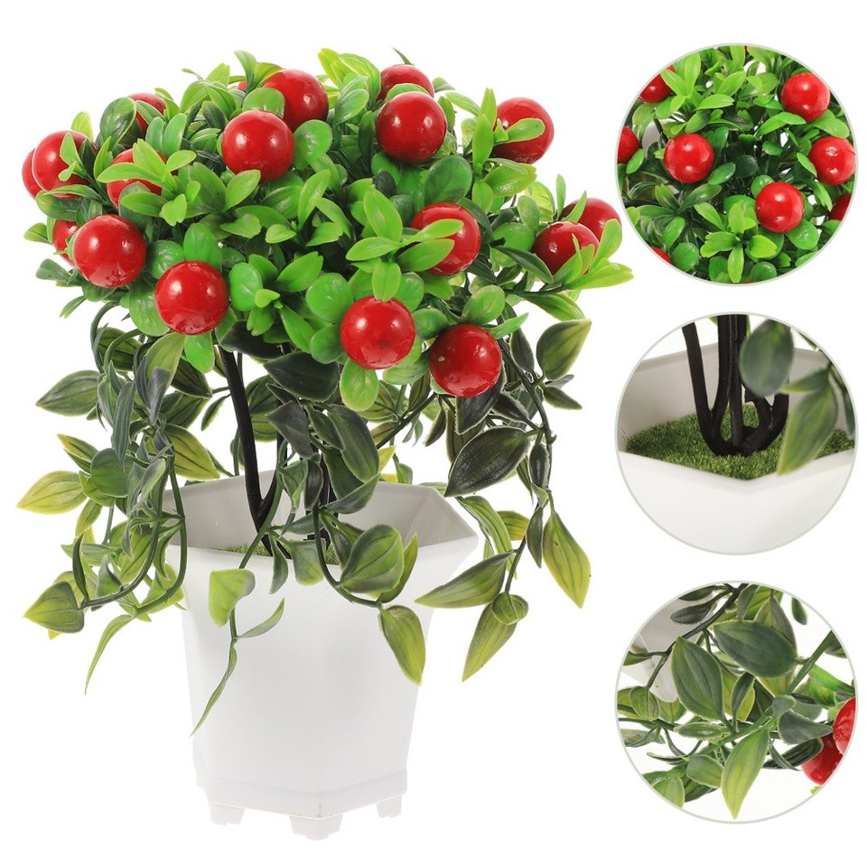 Indoor Artificial Plants Plastic Fruit Decoration Realistic Fake | eBay ...
