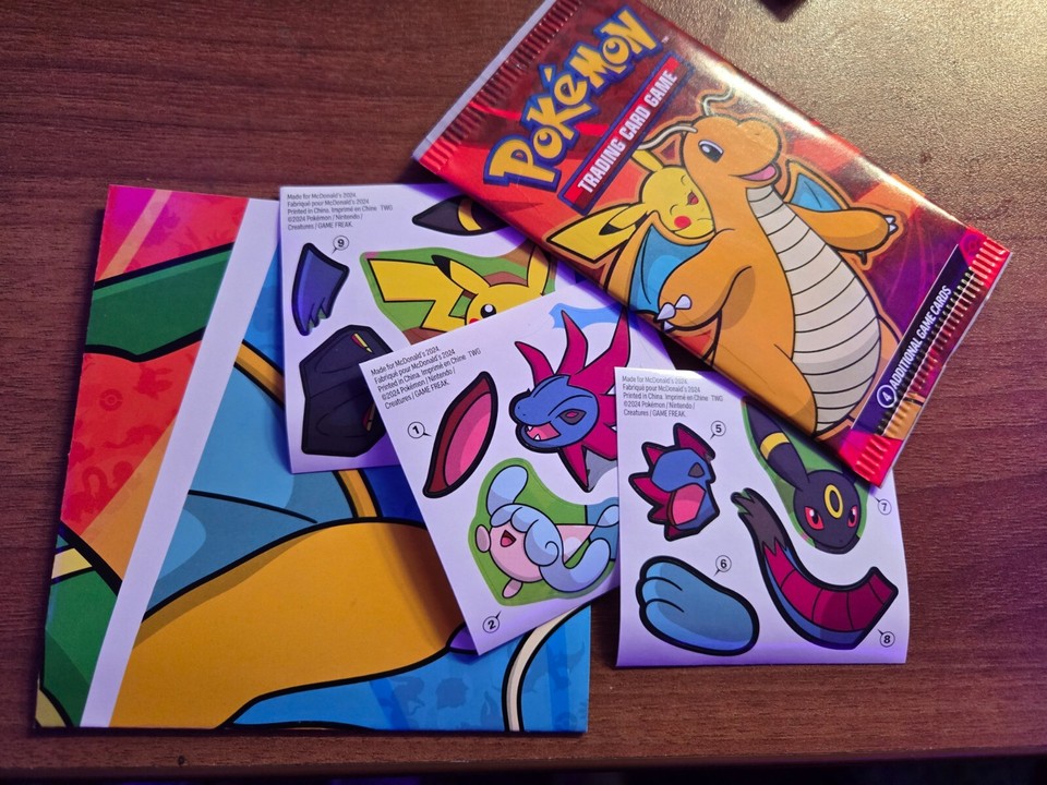 BRAND NEW MCDONALD'S Rayquaza Pokemon Happy Meal Toy #8 Cards Poster ...