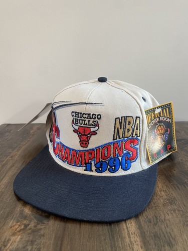 Vintage Chicago Bulls Snapback Hat 1996 Championship Logo Athletic New ...