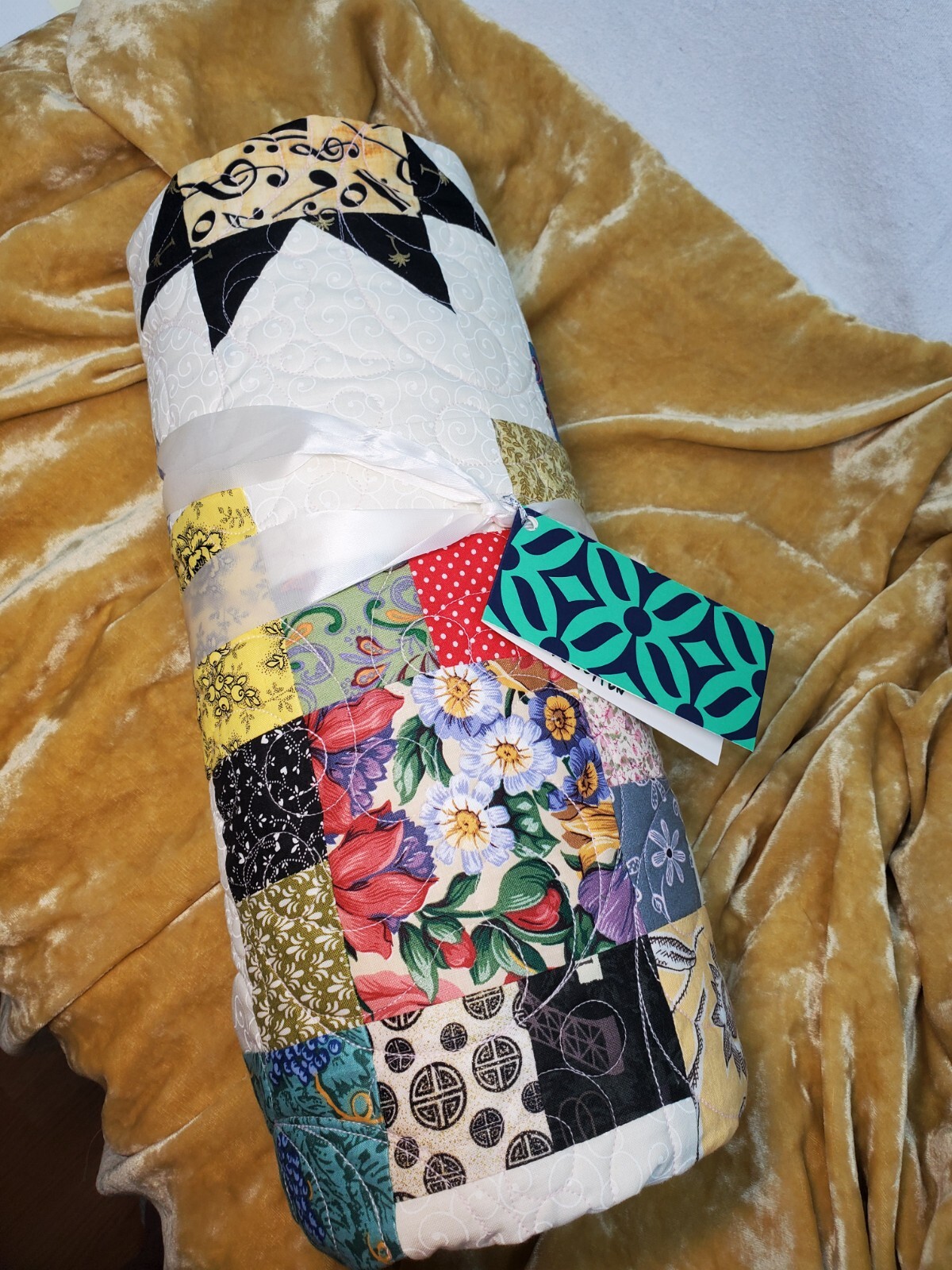 Handmade Stunning Stars Themed Patchwork Quilted Bed/Sofa Throw 62" X ...