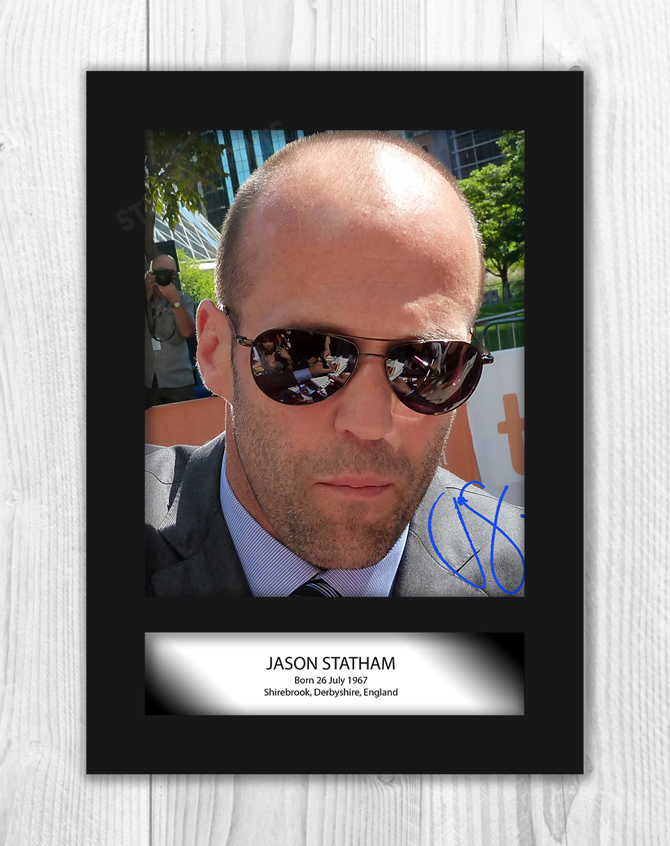 Jason Statham A4 signed mounted photograph picture poster. Choice of ...