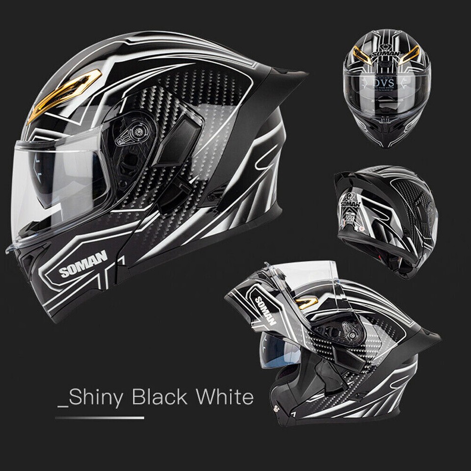 DOT Flip Up Helmet Motorcycle Full Face Street Racing Helmets | eBay