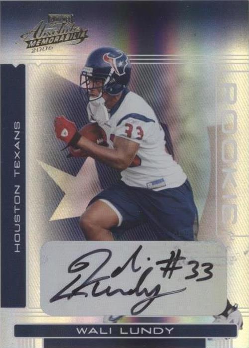2006 Playoff Absolute Memorabilia - Rookie Wali Lundy #229 /349 (AU, RC ...