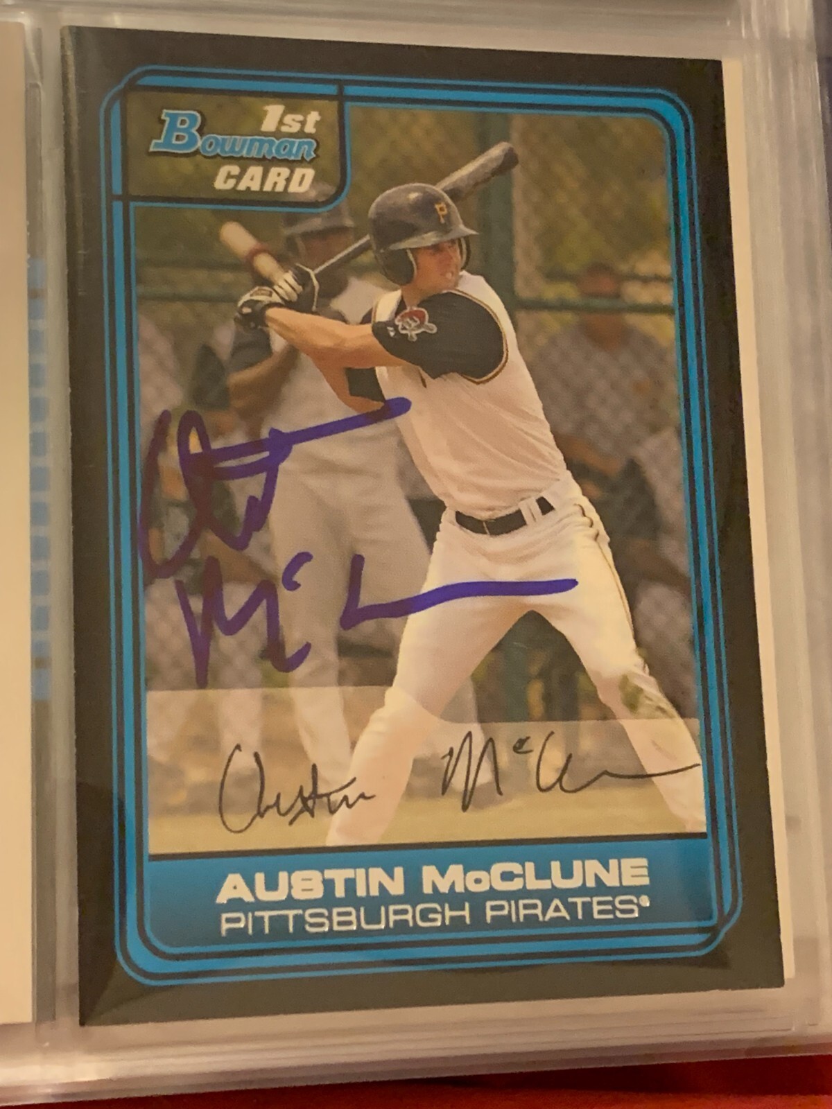AUSTIN MCCLUNE AUTOGRAPHED SIGNED 2006 BOWMAN CARD PIRATES COA | eBay