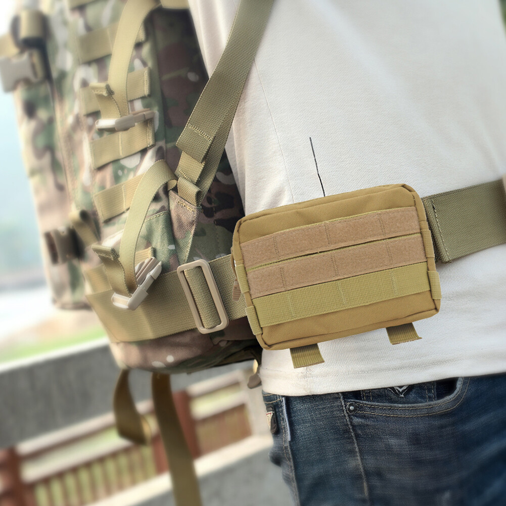 Nylon Mini Modular Utility Pouch Attachment Waist Phone Bag (Khaki) AU ...