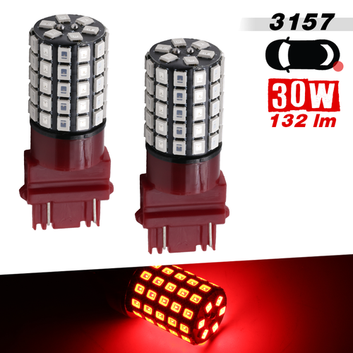 2x Red 3157R 3157K LED Brake/Tail/Rear Turn Signal Blinker Light Bulb ...