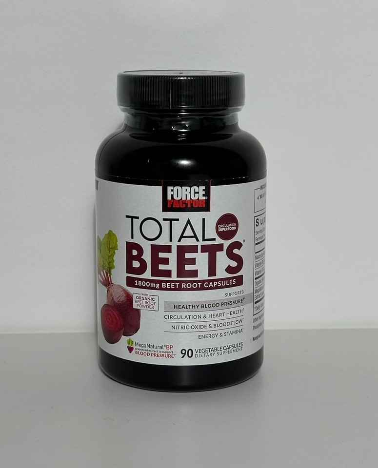FORCE FACTOR Total Beets Blood Pressure Support Beet Root Capsules, 90 Capsules | eBay