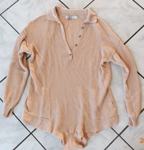 Free People FP Beach Picnic Sweater Romper Linen Cotton XS lounge H21 ...