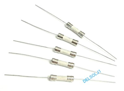 5 EACH LF LITTELFUSE T6.3AH250V CERAMIC AXIAL FUSES 250V T6.3AH 6.3A ...