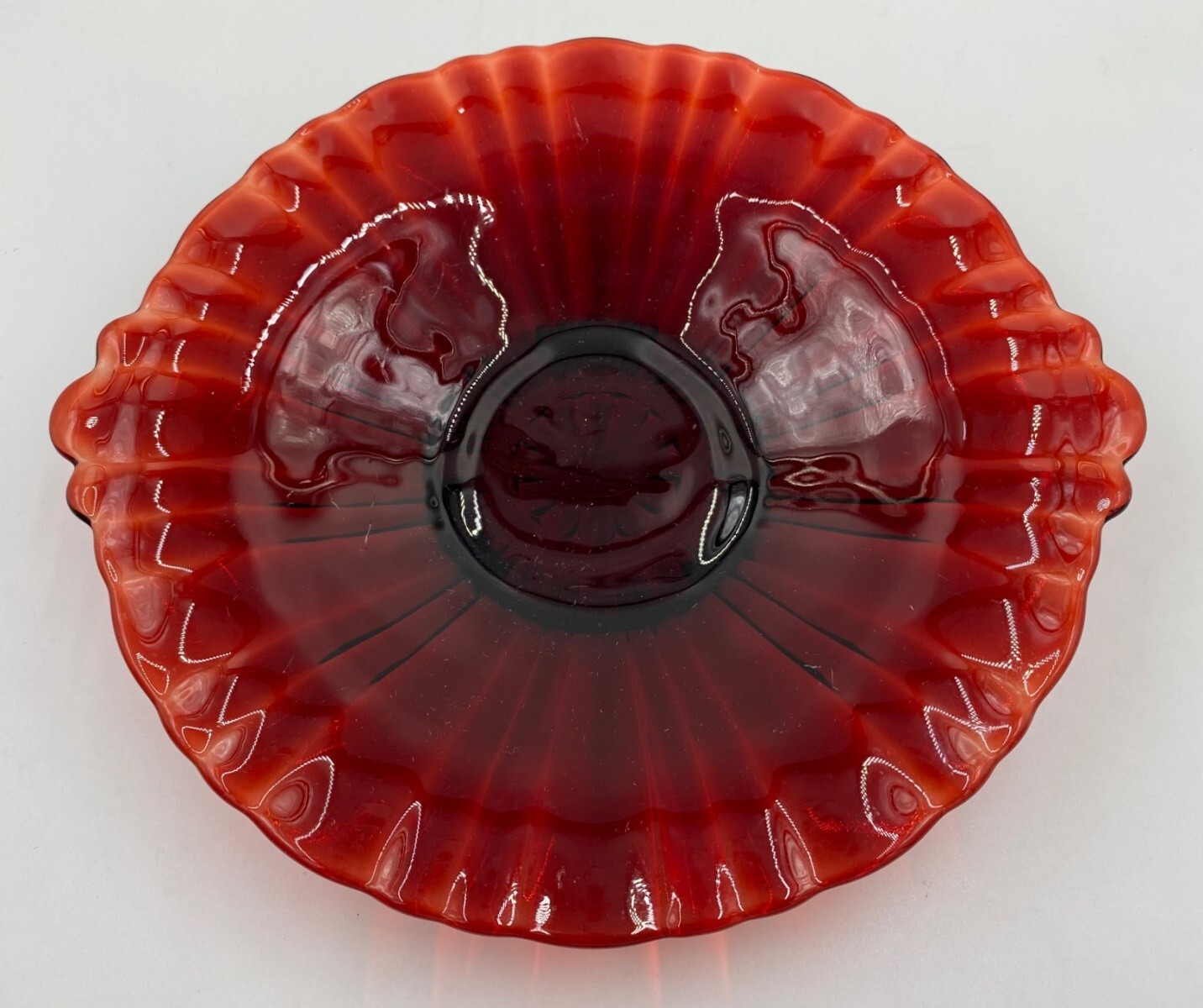 Anchor Hocking Old Café Royal Ruby Red Mint/Tidbit Dish Bowl Two ...