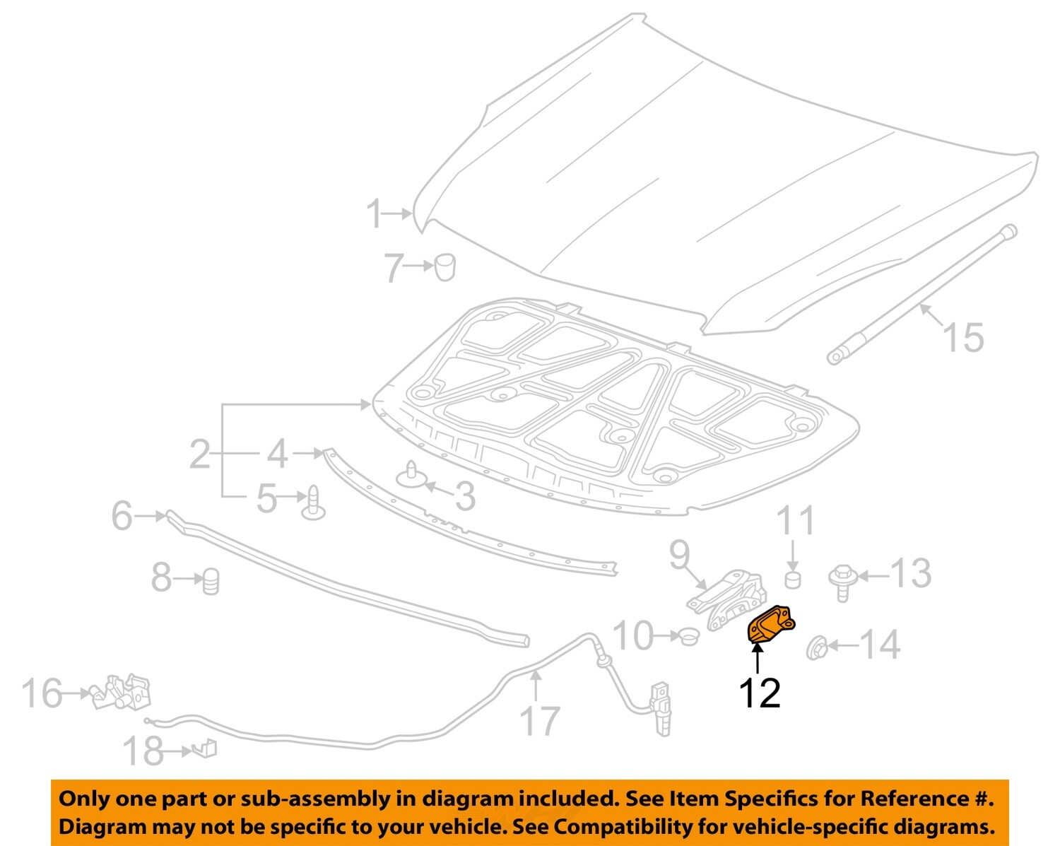 Cadillac GM OEM 13-18 XTS Hood-Hinge Support Left 20932087 | eBay