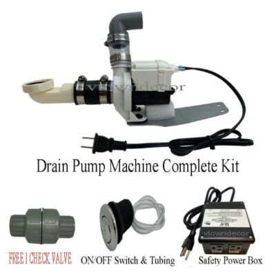 Discharge Pump Complete Kit Pedicure Massage Spa Chair Portable Drain ...