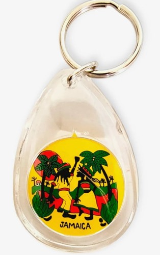 Jamaica Keychain Caribbean Island Souvenir Ergonomic Raised Plastic ...
