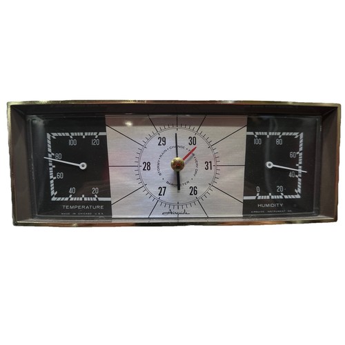 Mid Century AirGuide Barometer Weather MCM Temperature Humidity Made In ...