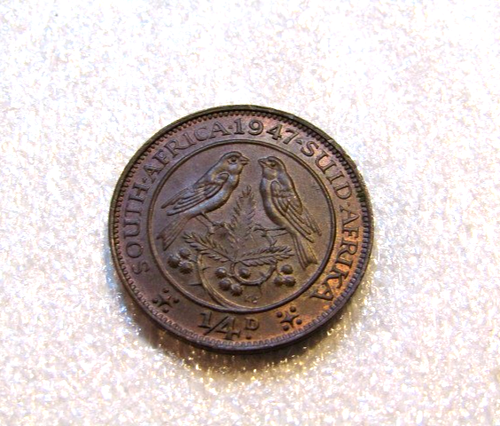 1947 South Africa 1/4 Penny unc Bronze Coin | eBay