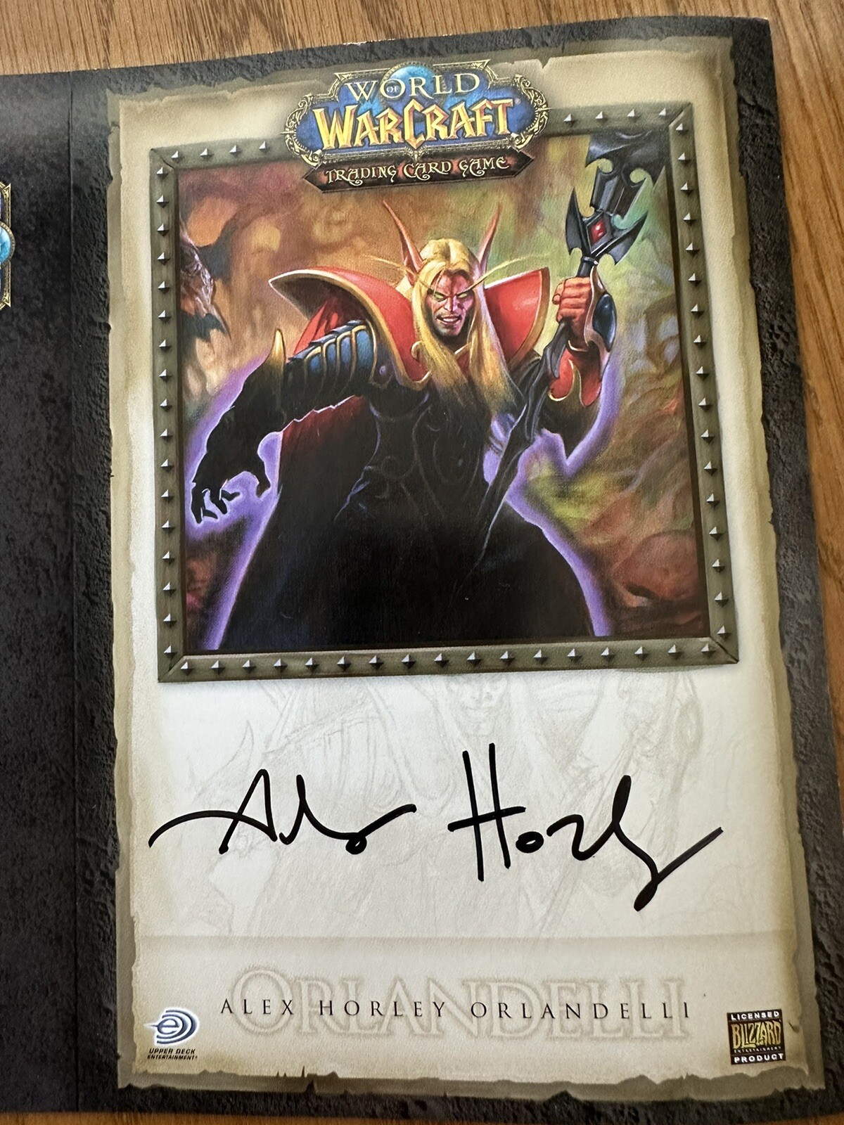 WORLD WARCRAFT ARTISTS ALEX HORLEY ORLANDELLI AUOGRAPHED PROMO DECK ...