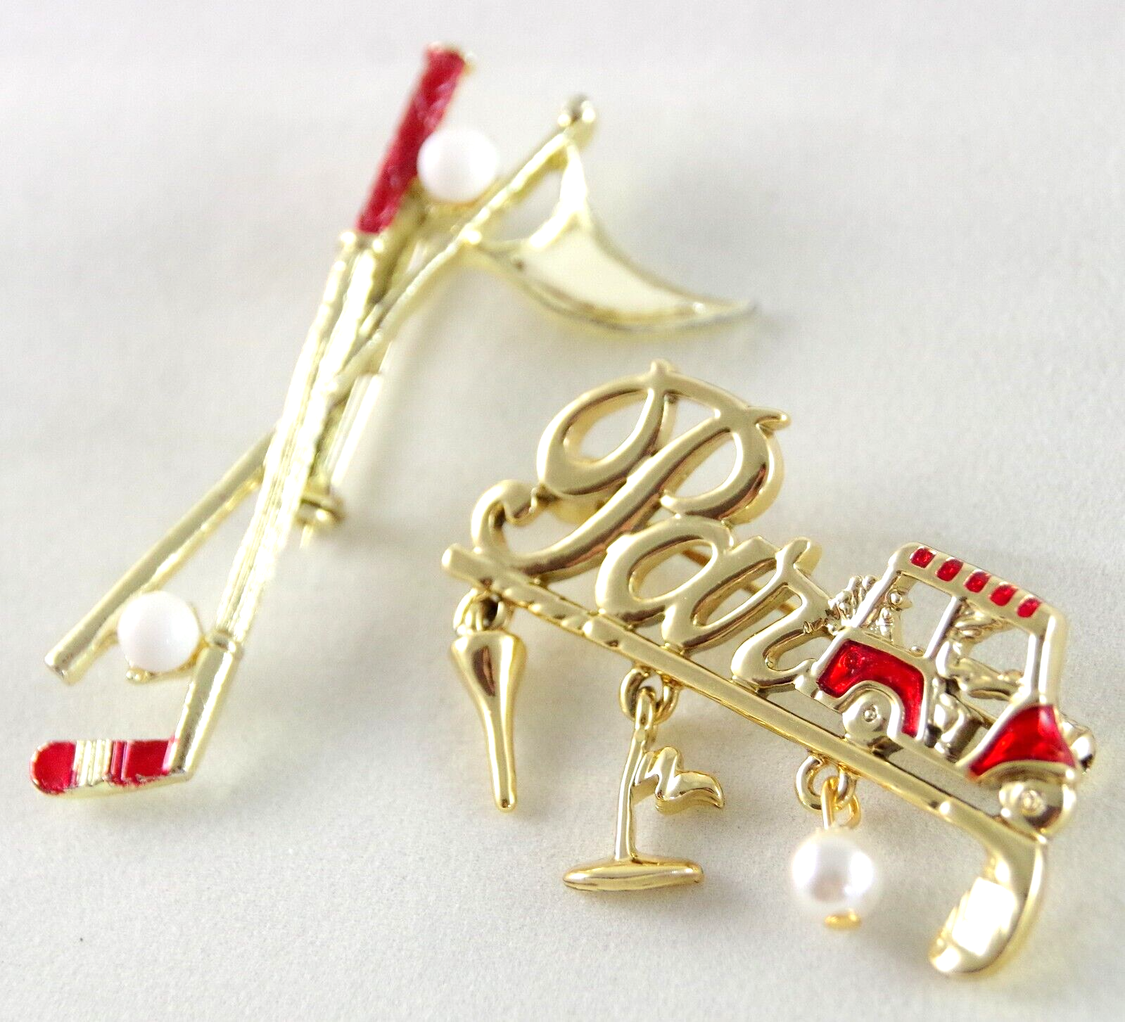 Lot 2 NOS DANECRAFT PAR GOLF CART w/ DANGLES & VTG GERRY'S GOLF GLUB ...