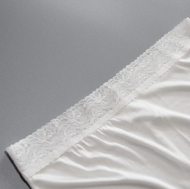 50% Silk 50% Viscose Lace Half Slip Nightdress Sleepwear Underskirt M L ...