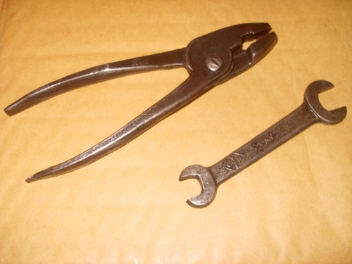 Classic Car Tools: 2 x Vintage Ford Tools, Pliers & Spanner - As Photo ...