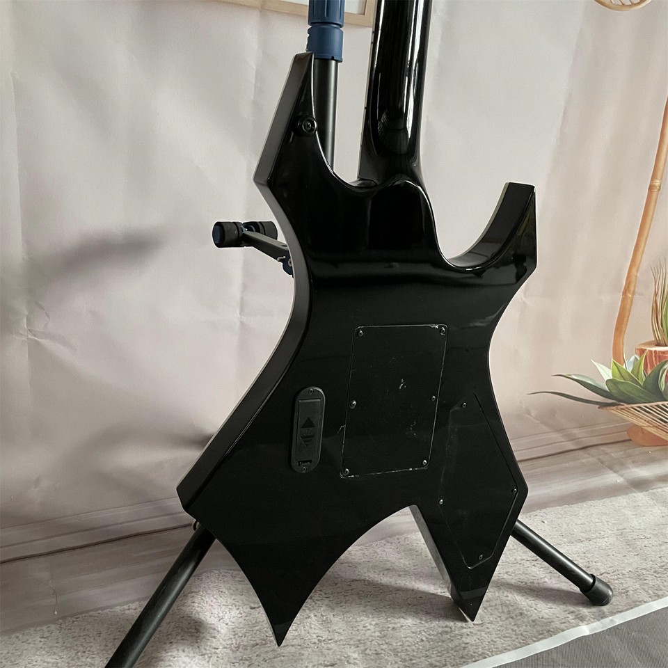 Left-Handed BC Rich Warlock 6 String Electric Guitar Black Parts Flame ...