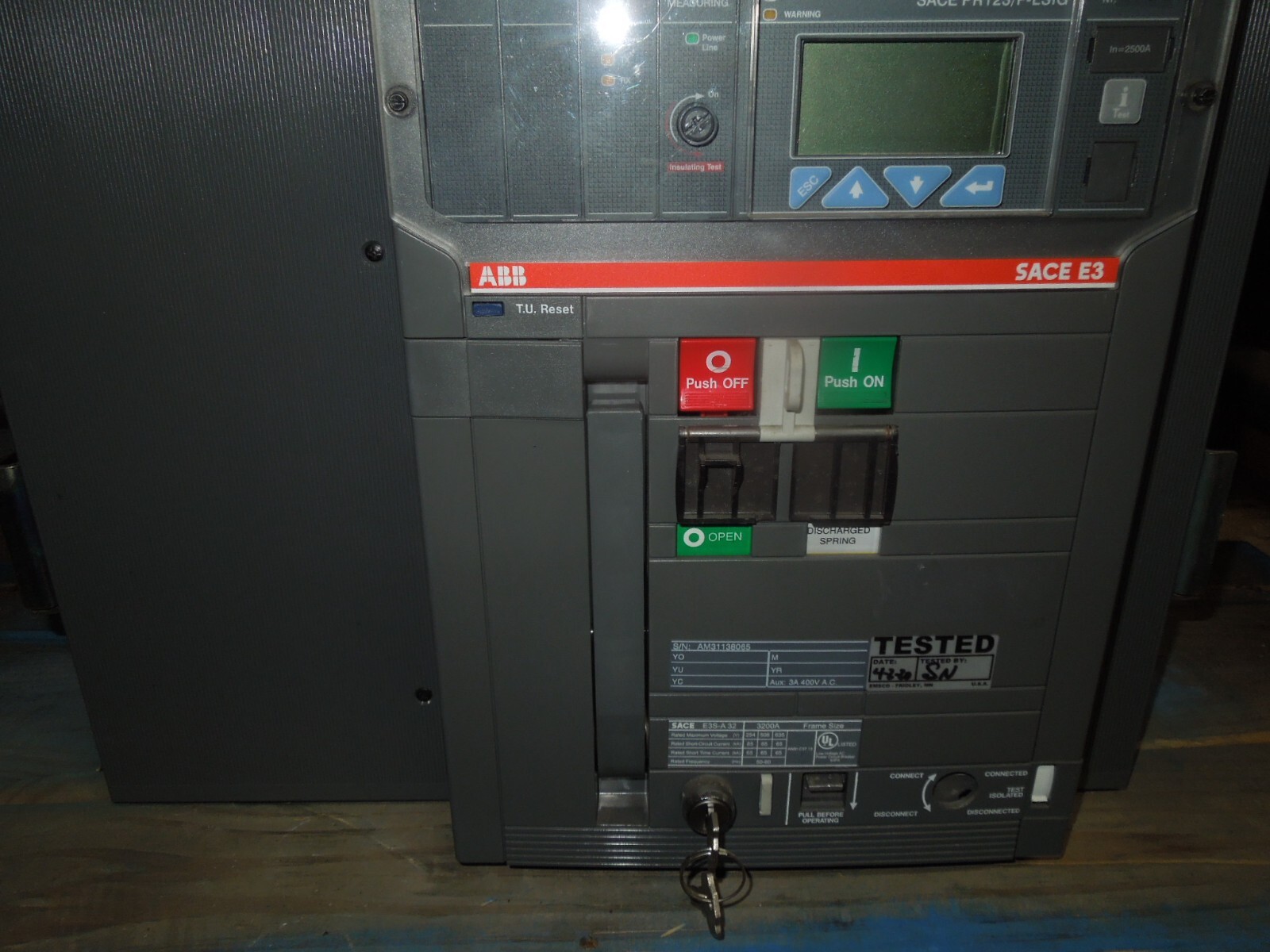 H123985 ABB SACE Emax E3 Circuit Breaker E3s-a 32 3200a Frame W ...