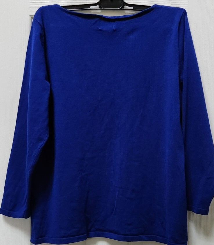 Ruby Rd. Favorites Medium Royal Blue Sweater with Bli… - Gem