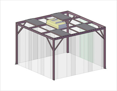 12' x 12' SOFT Wall Clean Room ISO8 class 100,000 HEPA Filter Cleanroom ...
