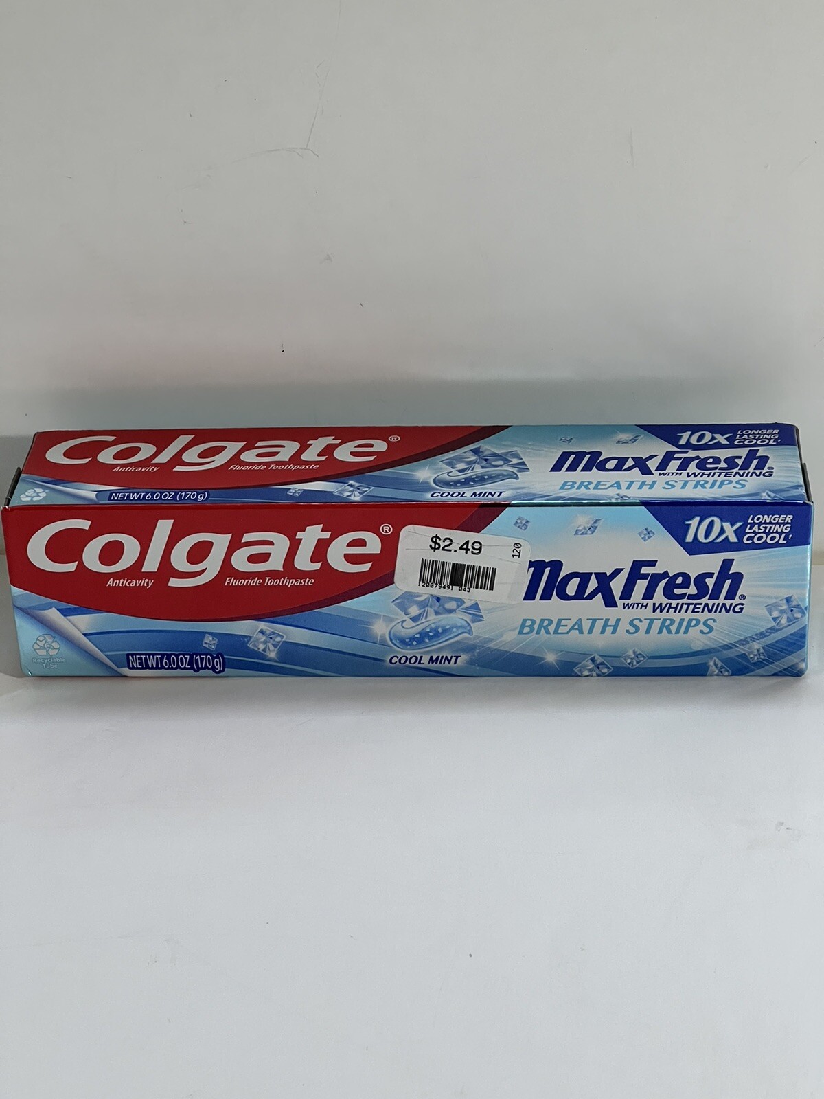 New Colgate Max Fresh Whitening with Mini Breath Strips Cool Mint ...
